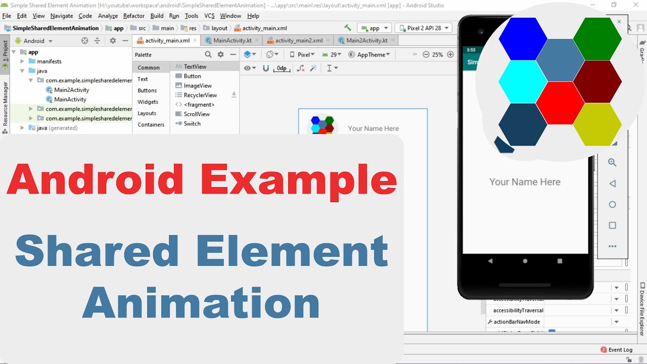 Android Simple Shared Element Animation - Beginner Simple Example