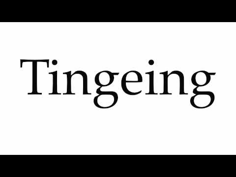 How to Pronounce Tingeing
