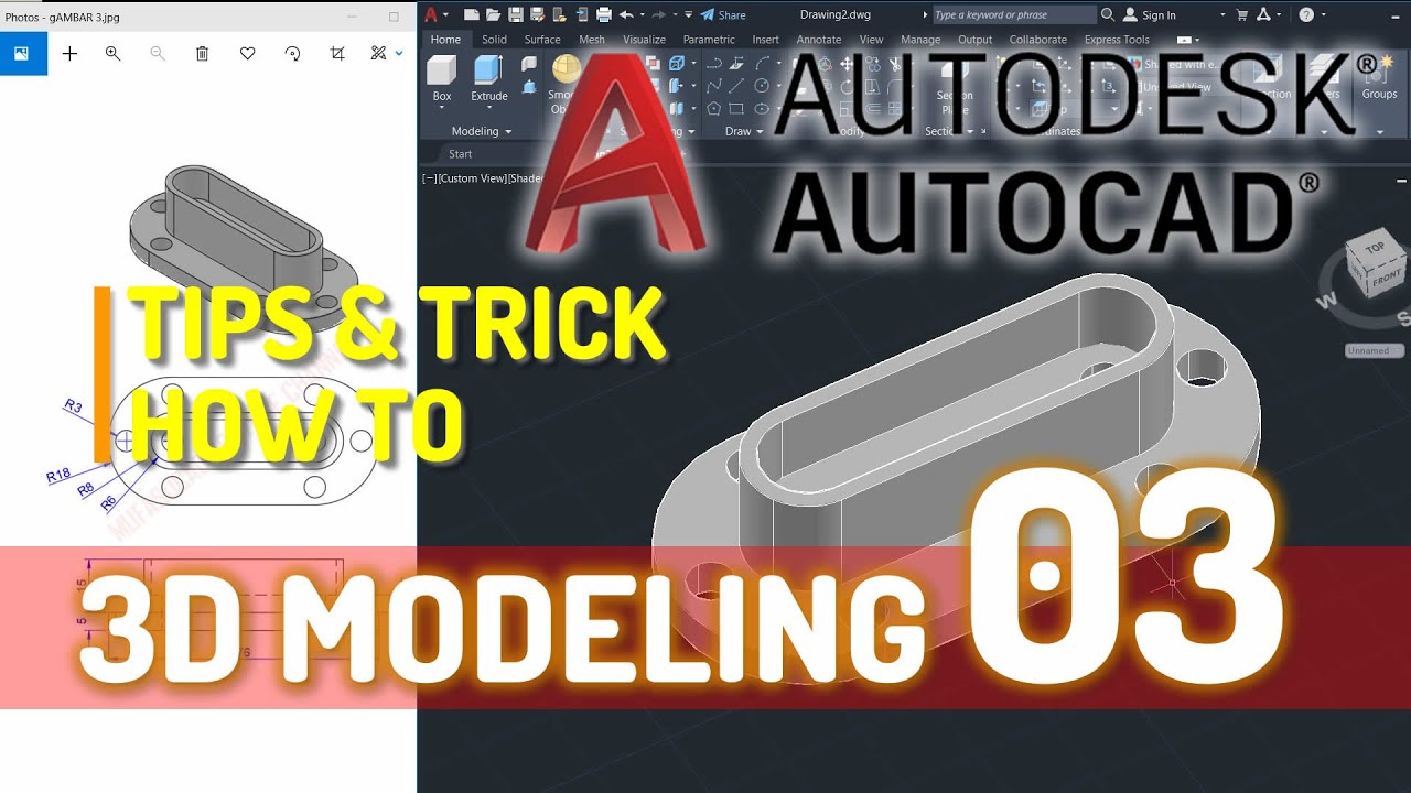 Exercise 03 AutoCAD 3D Modeling Tutorial For Beginner