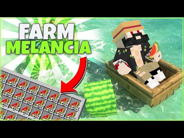 TUTORIAL - Farm 100 % Automatic WaterMelon Minecraft Map