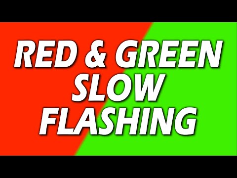 RED & NEON GREEN SLOW Flashing colours LED Lights - Party Strobe - Color Changing Screen - 3 Hours