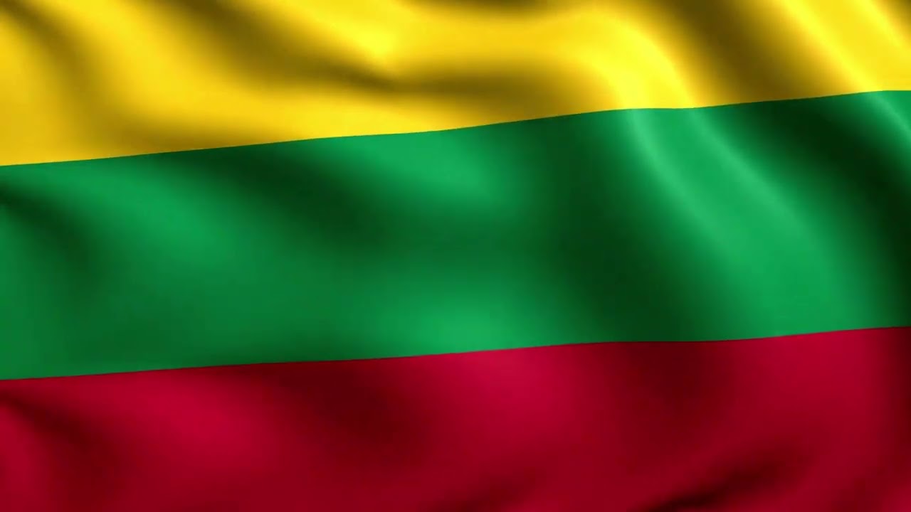 [10 Hours] Lithuanian Flag Waving - Video & Audio - Waving Flags