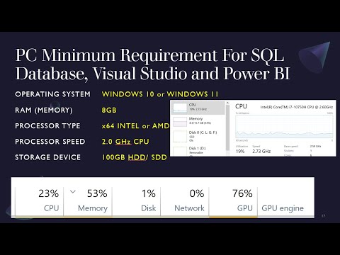 Episode 8 – PC Minimum Requirement for SQL Database, Visual Studio and Power BI | Computer Specs