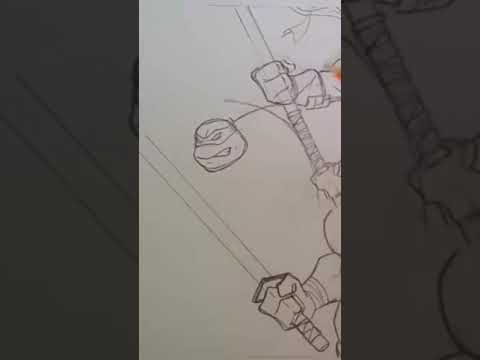 Drawing the Teenage Mutant Ninja Turtles #shorts