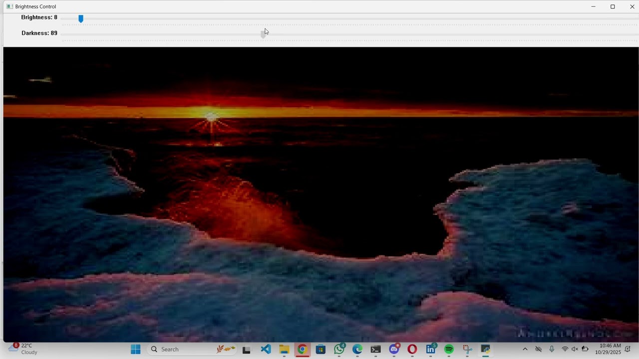 Brightness control using OpenCV