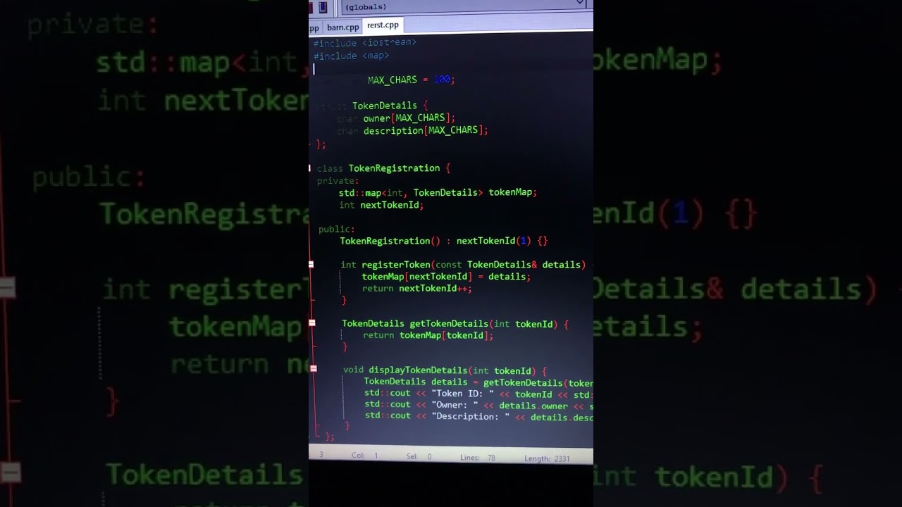 tokens c++ #coding #cpp #code #codemasters #codinglife #codingninja #coderstokyo #coders