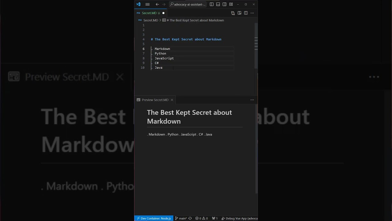 The best kept secret in Markdown