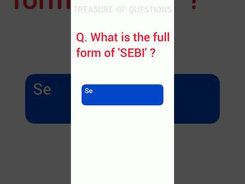 what is the full form of sebi #shorts #treasureofquestions #sebi #fullform #englishgk #gkinenglish