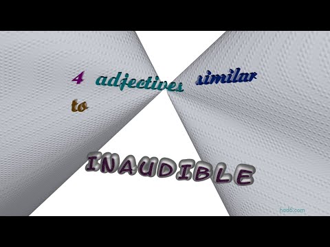 inaudible - 5 adjectives having the meaning of inaudible (sentence examples)