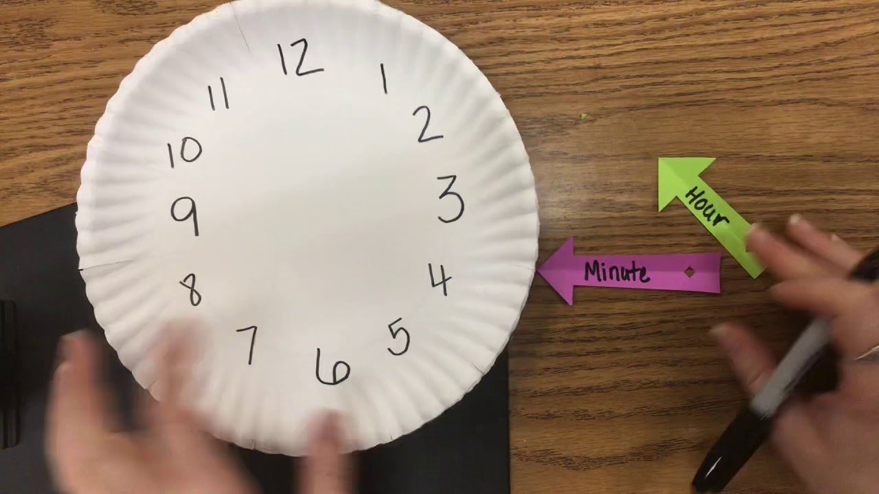 Making a Paper Plate Clock