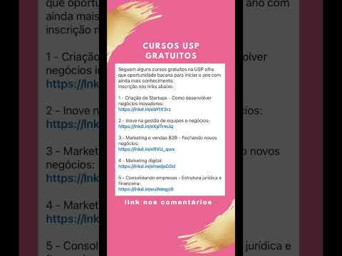 5 cursos gratuitos oferecidos pela USP #dicas