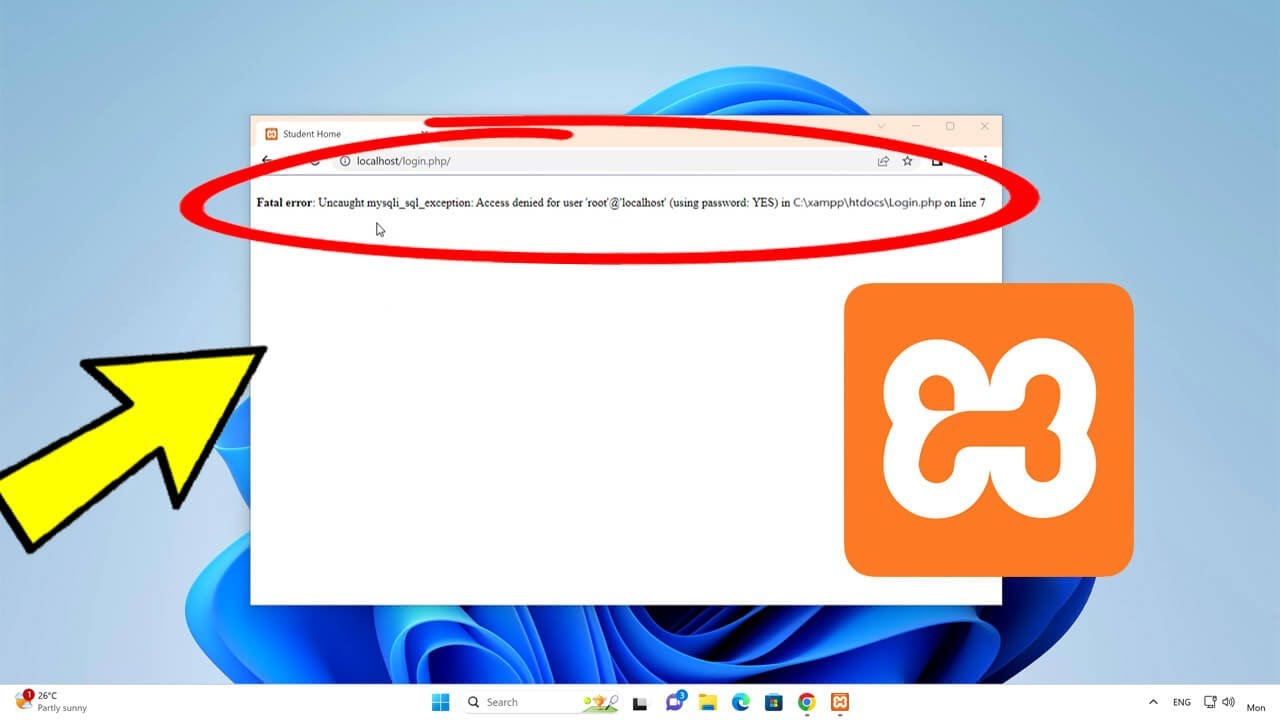 Fatal error Uncaught mysqli sql exception Access denied for user 'root'@'localhost' - FIX XAMPP 💯% ✅