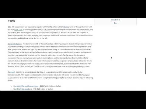 How to Start a Corporation in Massachusetts | MA Secretary of the Commonwealth