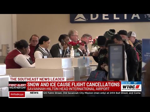 Snow, ice cause flight cancellations at the Savannah/Hilton Head International Airport