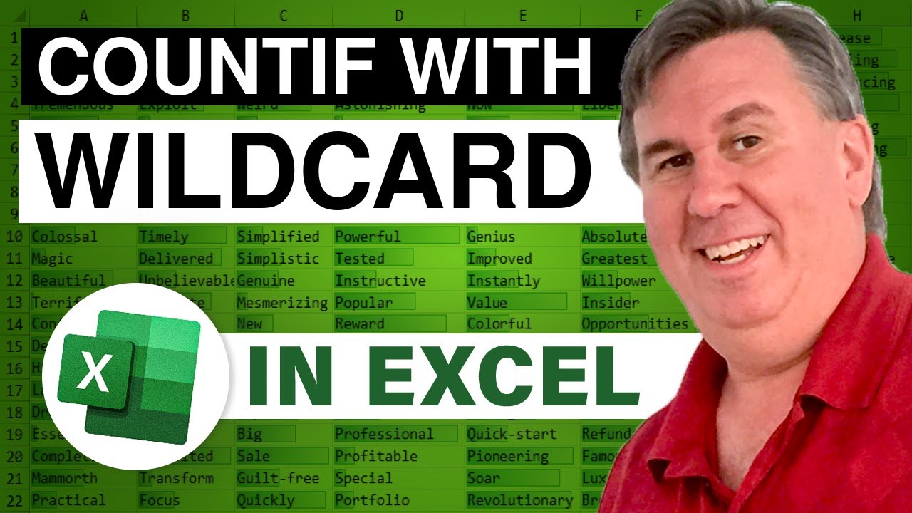 Excel - Master the COUNTIF Function with Wildcards in Excel | Excel Tutorial - Episode 505