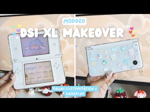 Whatโs on my Modded DSI XL? Kawaii DSI XL Makeover | Customization + Cinnamoroll Theme Cute DS Game