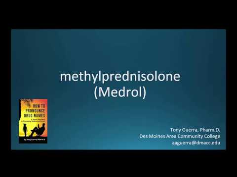 (CC) How to Pronounce methylprednisolone (Medrol) Backbuilding Pharmacology