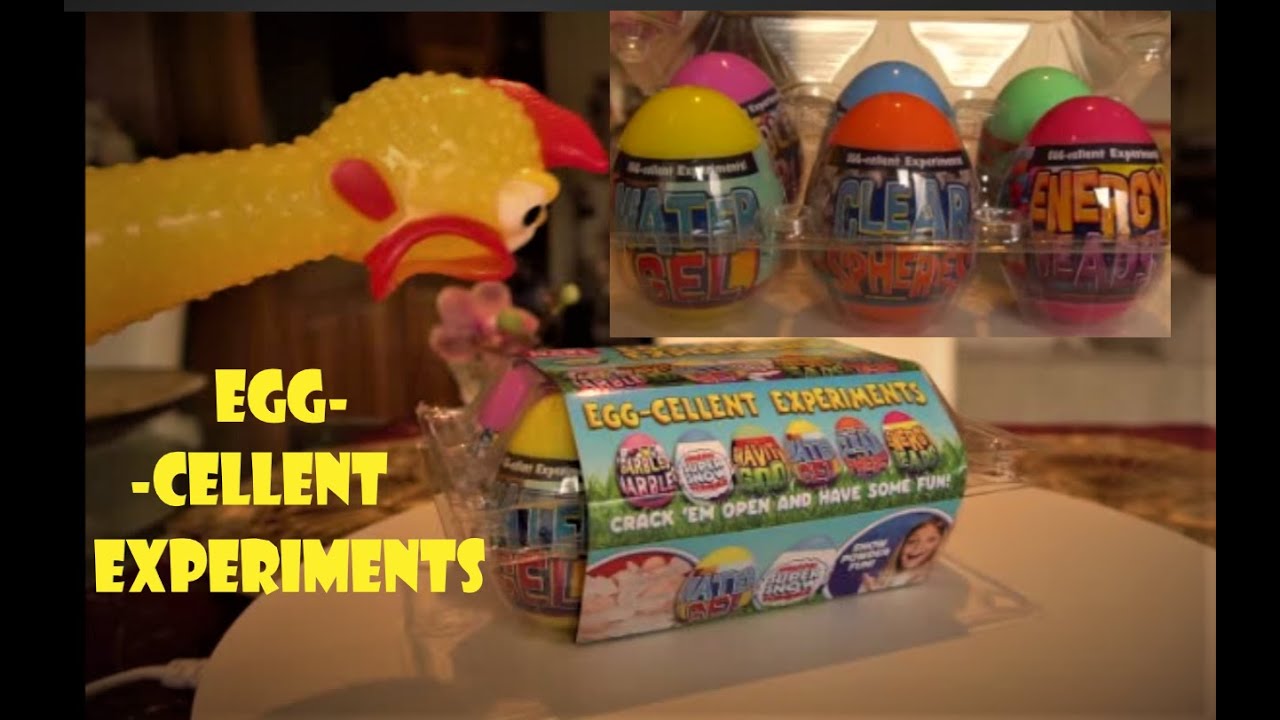 Egg Cellent Experiments: Energy beads, Garble marble, Clear spheres, Gravity Goo, Water Gel Powder
