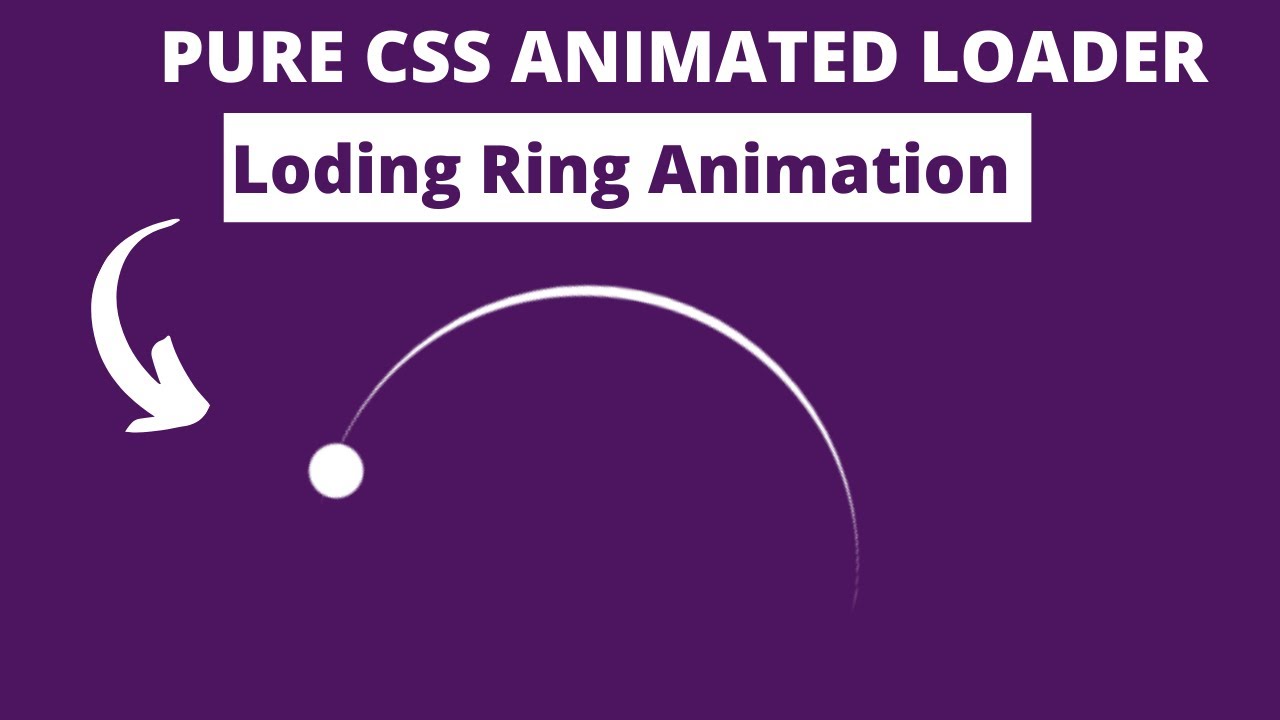 Loader Ring Animation ||  Making a Spinner CSS Loader