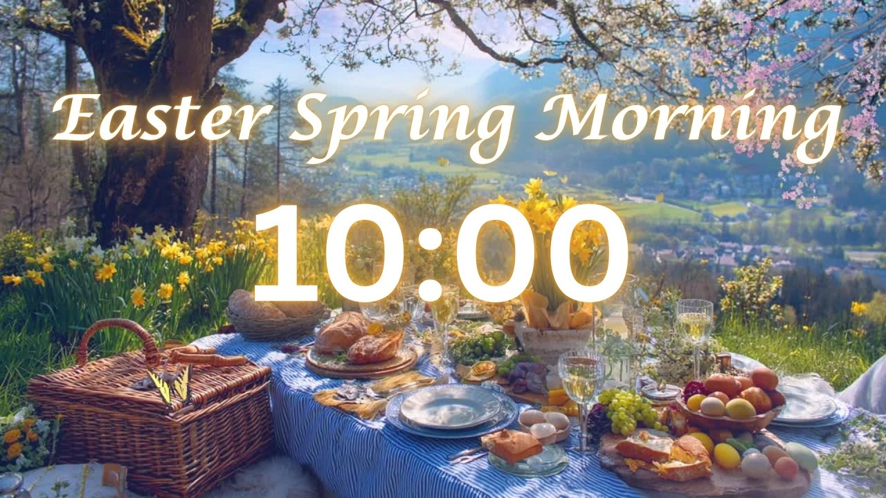 🥚Easter Ambience🥚10 minute Timer 🌸🐝🥚