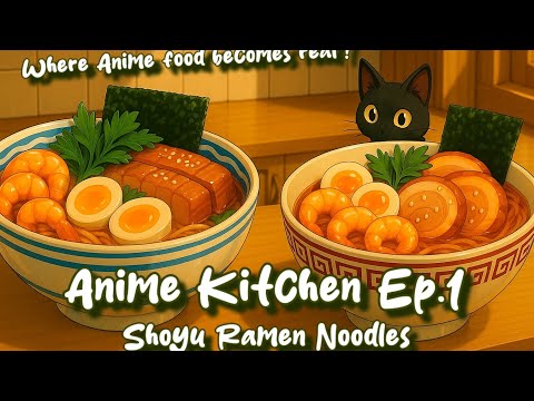 Anime Kitchen Ep. 1 - Shoyu Ramen Noodles Where anime food becomes real.