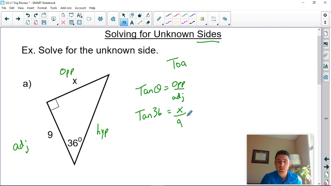 Trigonometry L1 Example   Missing Side