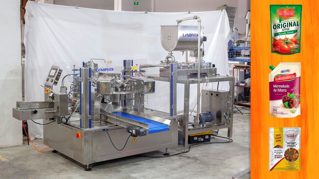 Automatic Liquid Sauce Premade Pouch Doypack Filling Machine