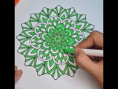 Coloring Mandala | Mandala Art 04 | Green Theme