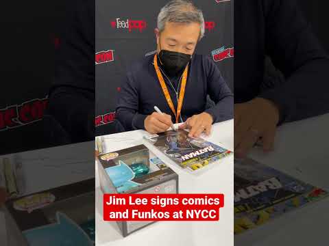 Jim Lee Signs Comics and Funkos at NYCC