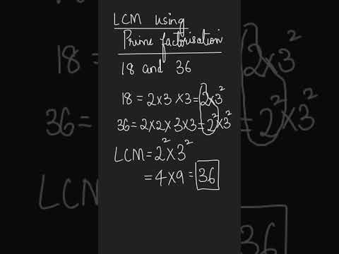 finding the LCM using prime factorization method