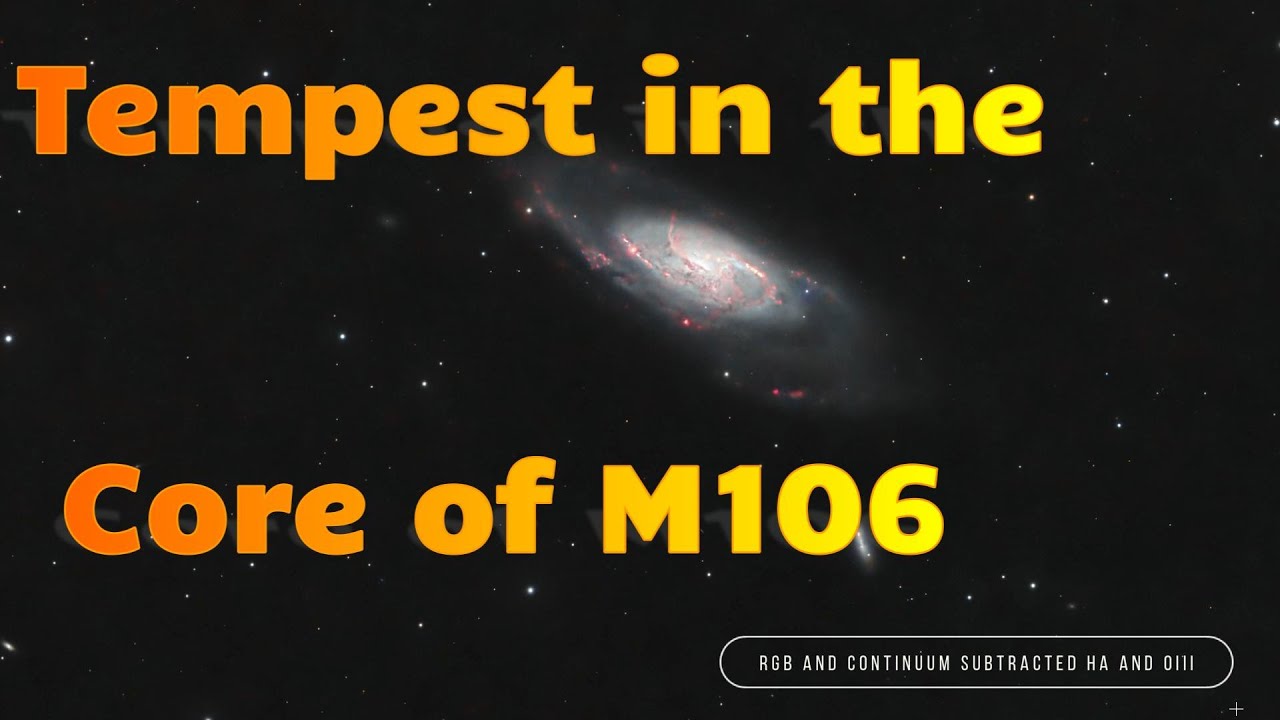 Tempest in the Galactic Core of M106:  RGB Enhanced by Continuum Subtracted Narrowband Data
