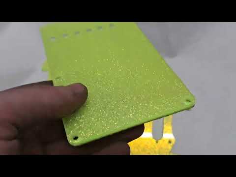 Lefty Left Handed Iridescent Yellow Glitter Tremolo Trem | Reverb