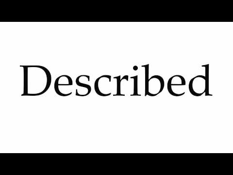 How to Pronounce Described