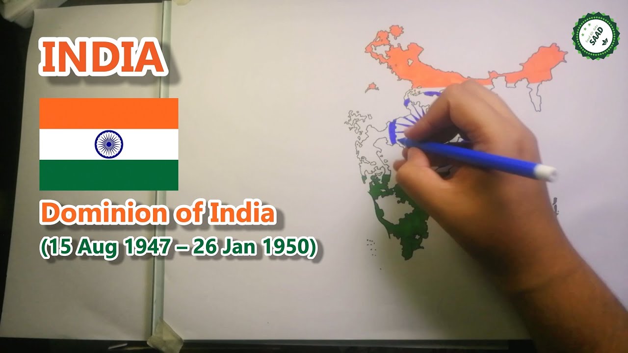 Drawing India's historic flag maps | History of Indian flags | India flag map drawing