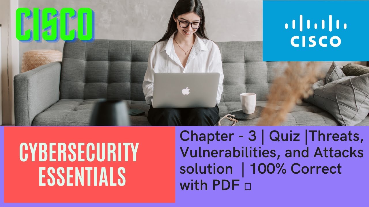 CISCO Cybersecurity Essential Chapter 3 Quiz | Threats, Vulnerabilities, and Attacks solution | PDF👇