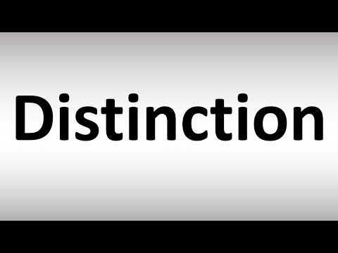 How to Pronounce Distinction