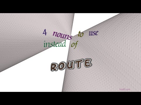 route - 9 nouns synonym to route (sentence examples)