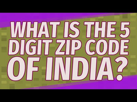 What is the 5 digit zip code of India?