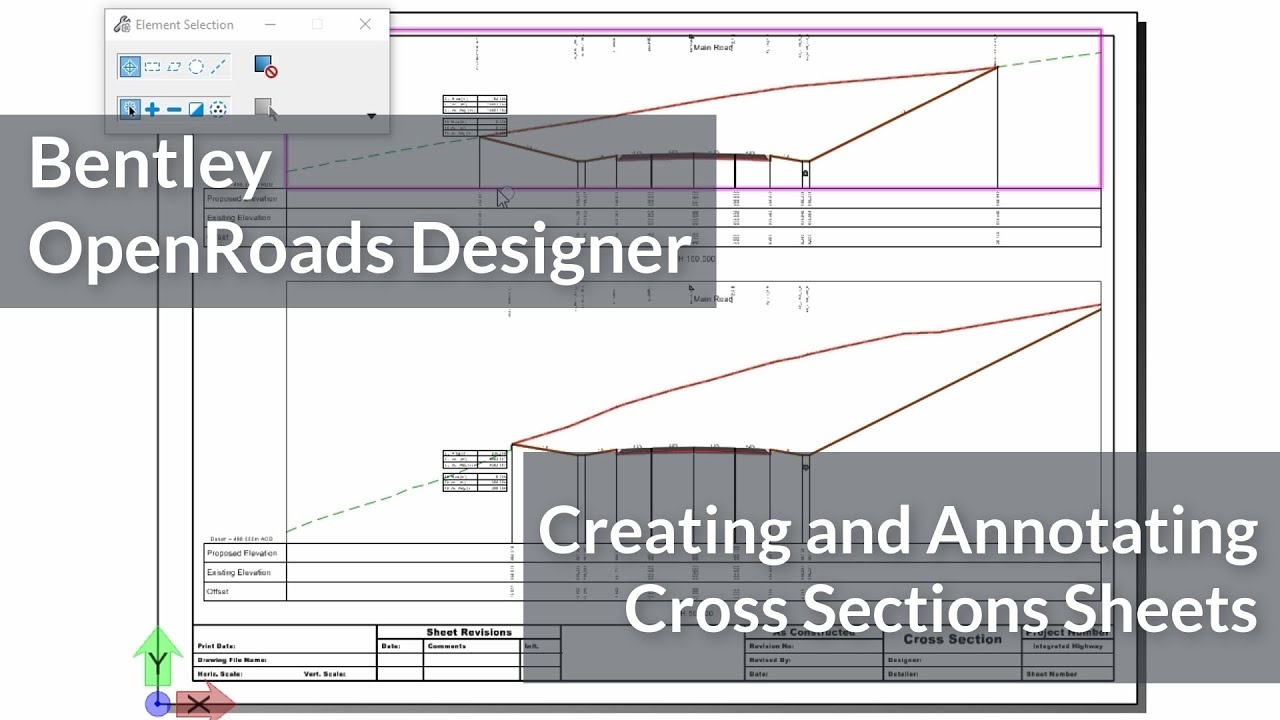 OpenRoads Designer CONNECT Edition - Creating and Annotating Cross Sections Sheets