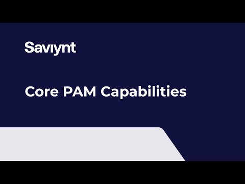 Track 10 - Converged Identity | Core PAM Capabilities
