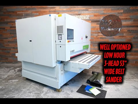 Certified Spotlight - 2017 Biesse Viet Opera 5 (3) Head 53" Wide Belt Sander W/(3) Segmented Platens