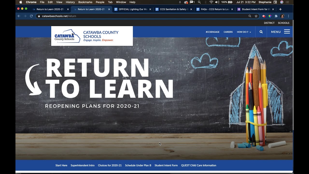 CCS: Return to Learn Website Walkthrough