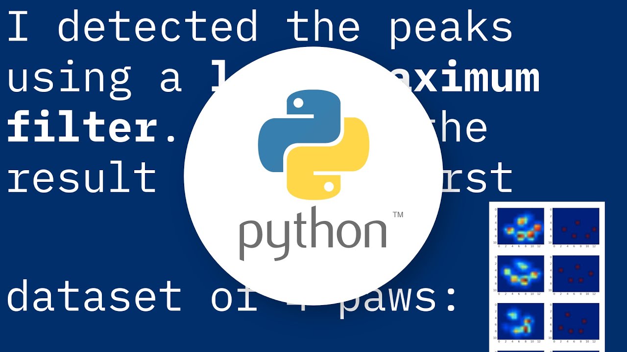 Peak detection in a 2D array