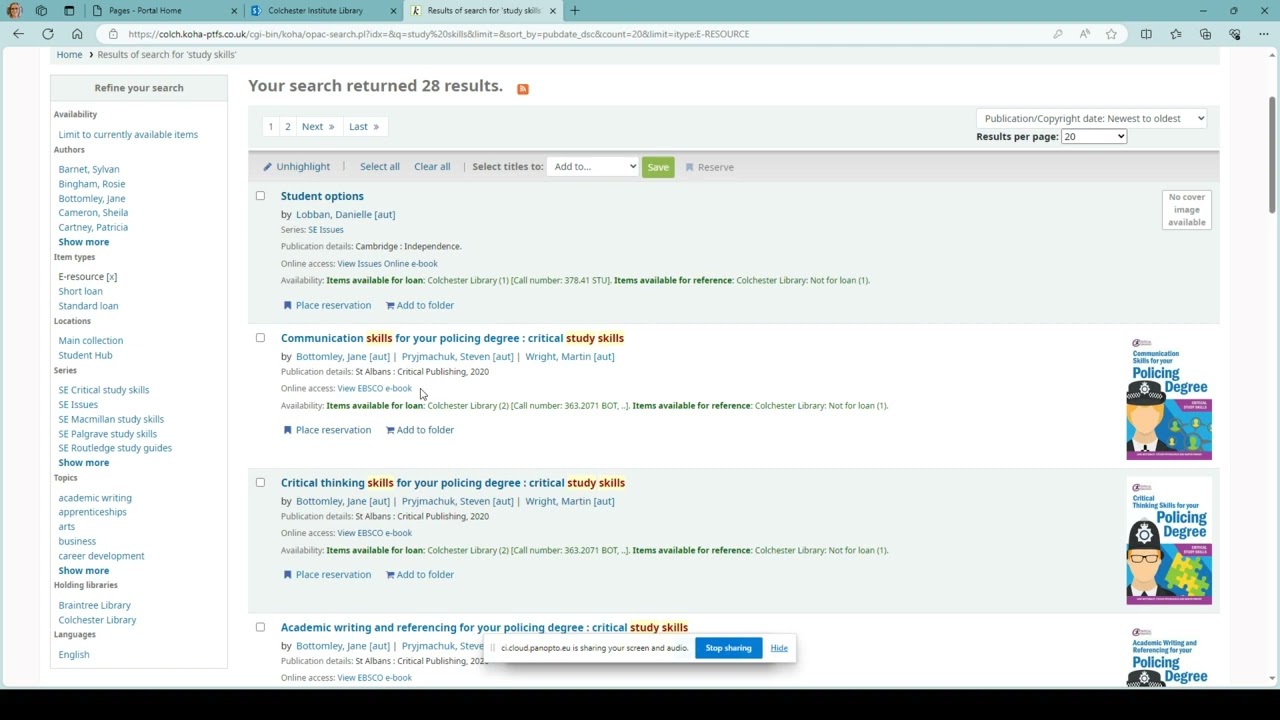 Searching the Library Catalogue