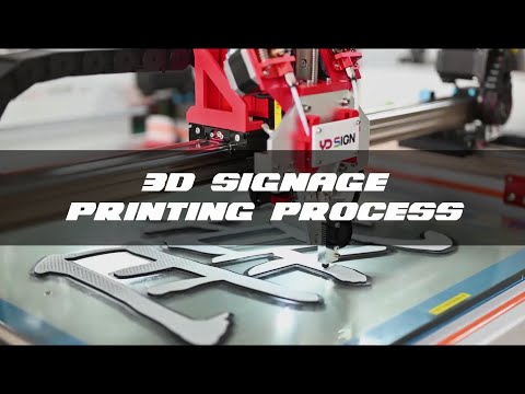 Printing Process Of Outdoor Signage by MMLA 3D printing filament.