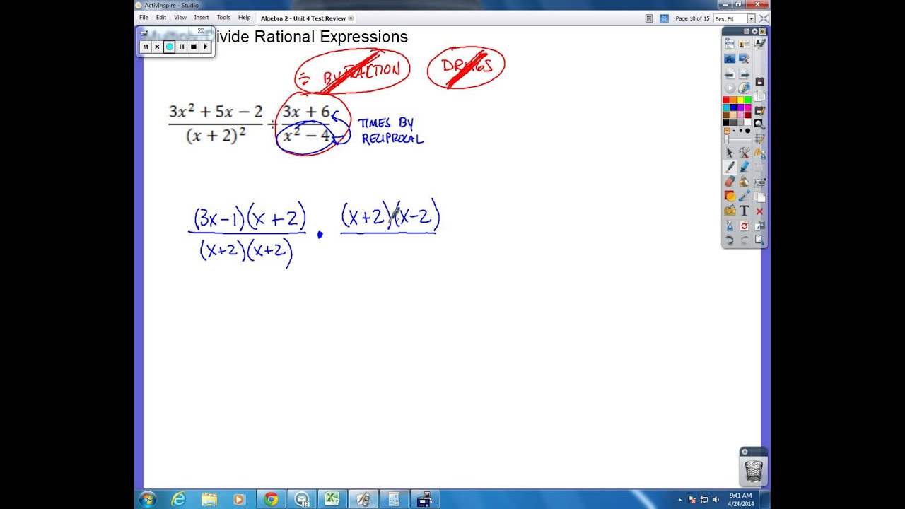 Algebra 2   Unit 4 Test Review