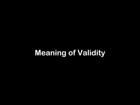 What is the Meaning of Validity | Validity Meaning with Example