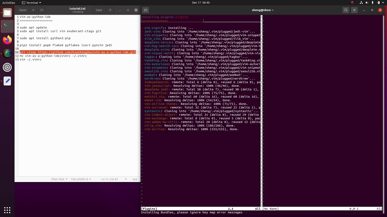 How to setup vim as a Python IDE on Ubuntu 20.04
