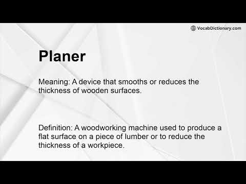 Planer Meaning