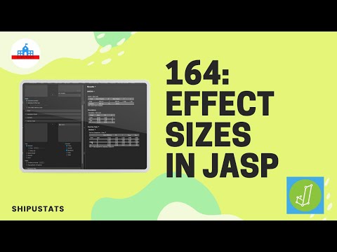 164: Effect Sizes in JASP